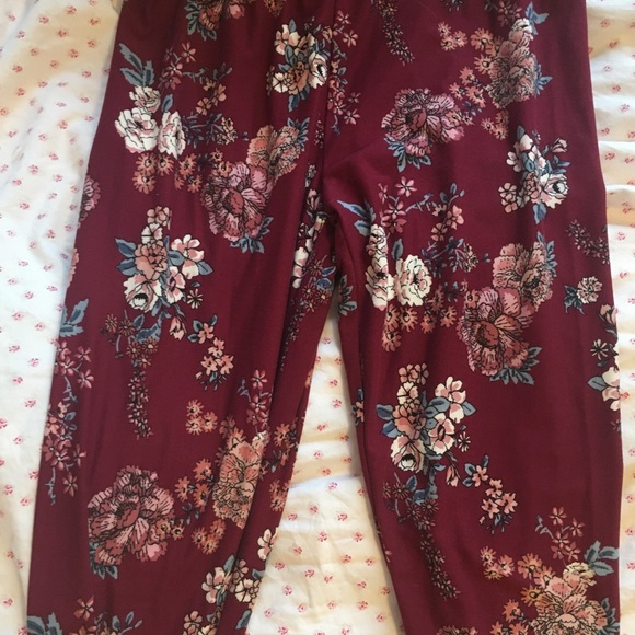 Pink Rose | Pants & Jumpsuits | Magenta Floral Leggings | Poshmark